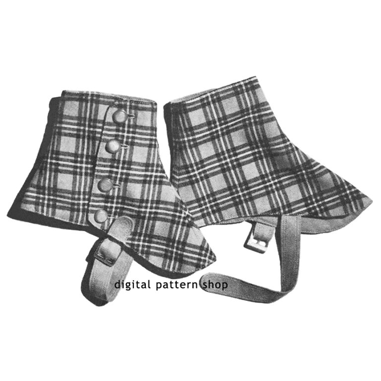 1940s Spats Sewing Pattern Gaiters Victorian Shoe, Boot Covers | the ...